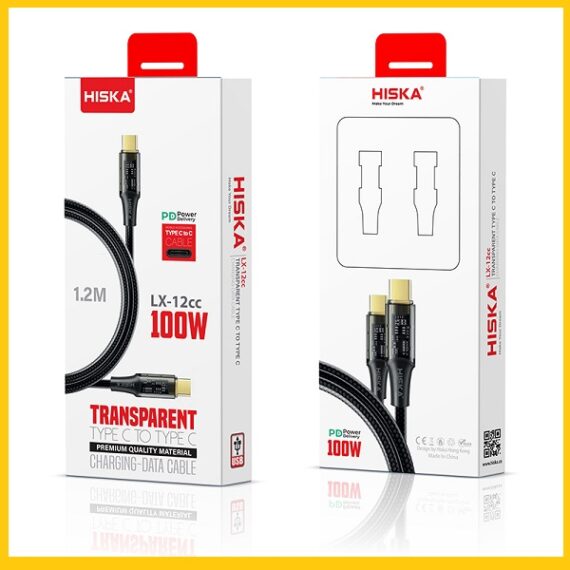 کابل دو سر تایپ سی هیسکا HISKA LX-12CC - فروشگاه فراسیستم