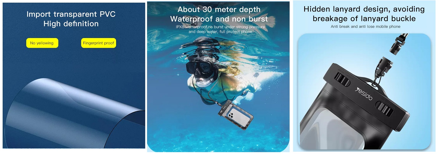 کاور ضد آب موبایل یسیدو YESIDO WB10 - فروشگاه فراسیستم