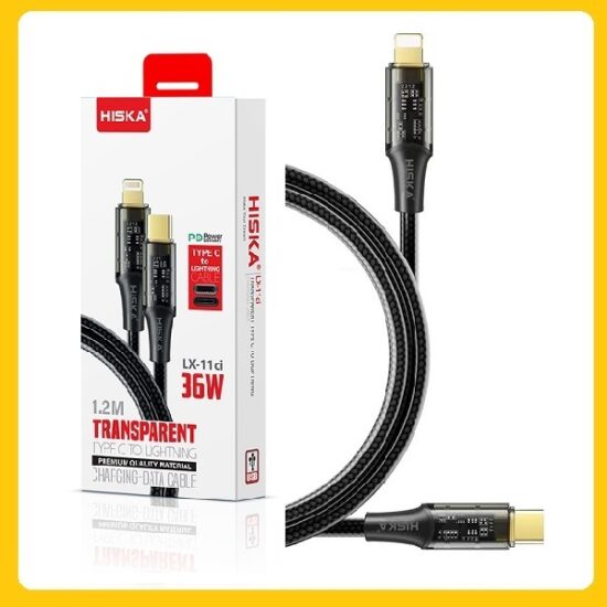 کابل تایپ سی به لایتنینگ هیسکا HISKA LX-11CI - فروشگاه فراسیستم