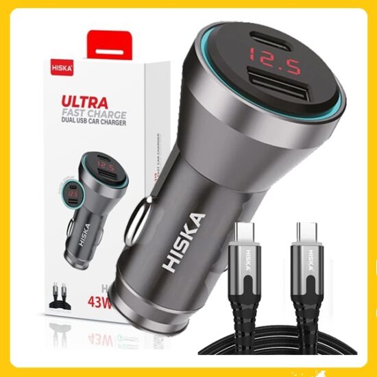 شارژر فندکی هیسکا HISKA HCC-319 با کابل - فروشگاه فراسیستم