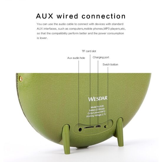 اسپیکر بلوتوثی قابل حمل Wesdar k26 - فروشگاه فراسیستم