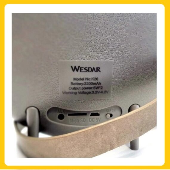 اسپیکر بلوتوثی قابل حمل Wesdar k26 - فروشگاه فراسیستم